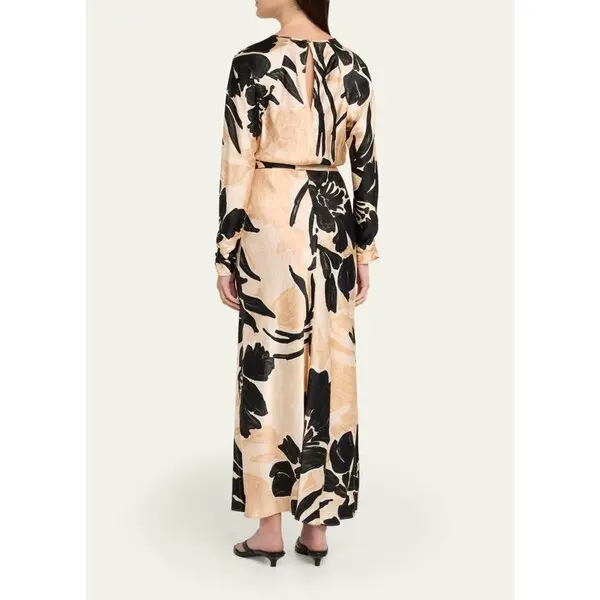 Cara Cara Montgomery Silk Midi Dress - Flora Shadow