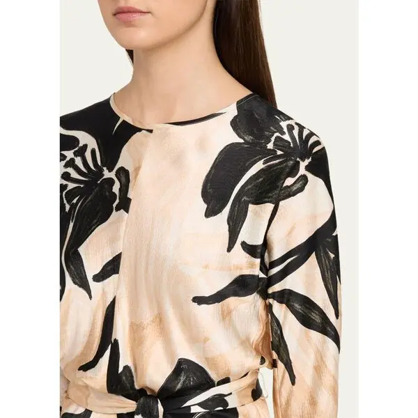 Cara Cara Montgomery Silk Midi Dress - Flora Shadow