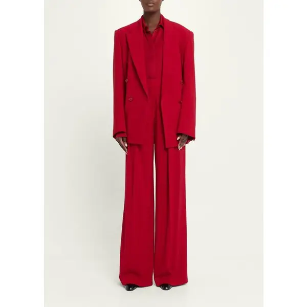 Michael Kors Double Breasted Virgin Wool Blend Blazer
