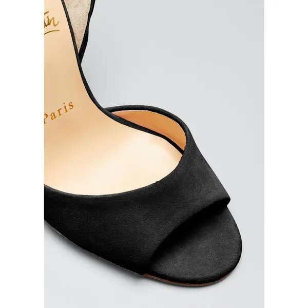 CHRISTIAN LOUBOUTIN Rose Amelie Ankle-wrap Red Sole Sandals