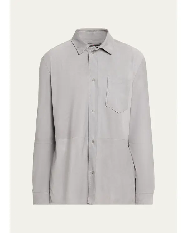 Kiton Cotton Snap-placket Shirt Jacket