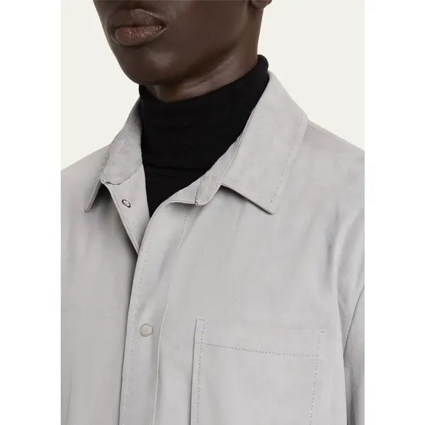 Kiton Cotton Snap-placket Shirt Jacket