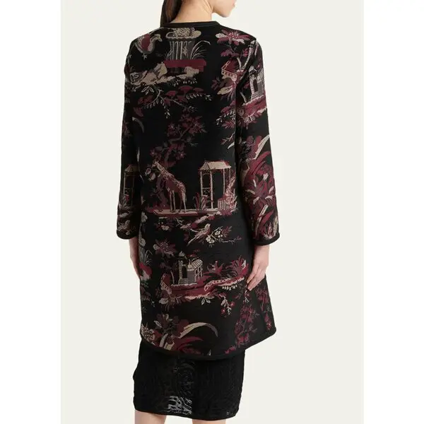 Etro Toile Brocade Single-breasted Long Coat - Multicolor