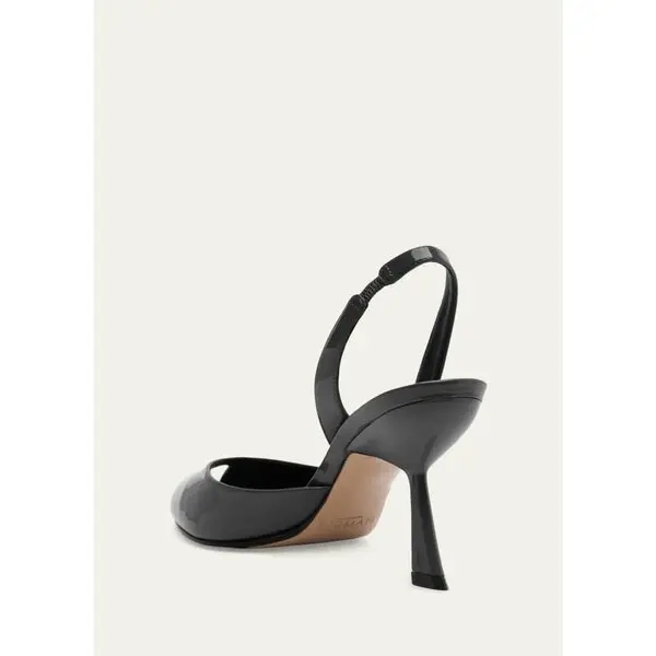 ALEXANDRE BIRMAN 85mm Miranda Patent Leather Peep-toe Pumps - Black