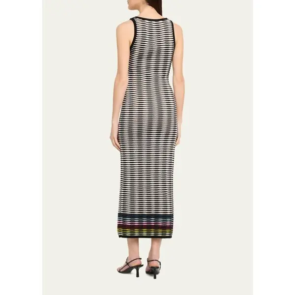 Christopher John Rogers Wave Knit Tank Maxi Dress