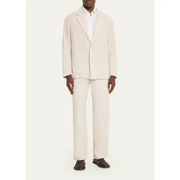 Issey Miyake Cotton Pigt Pleated Straight-leg Trousers