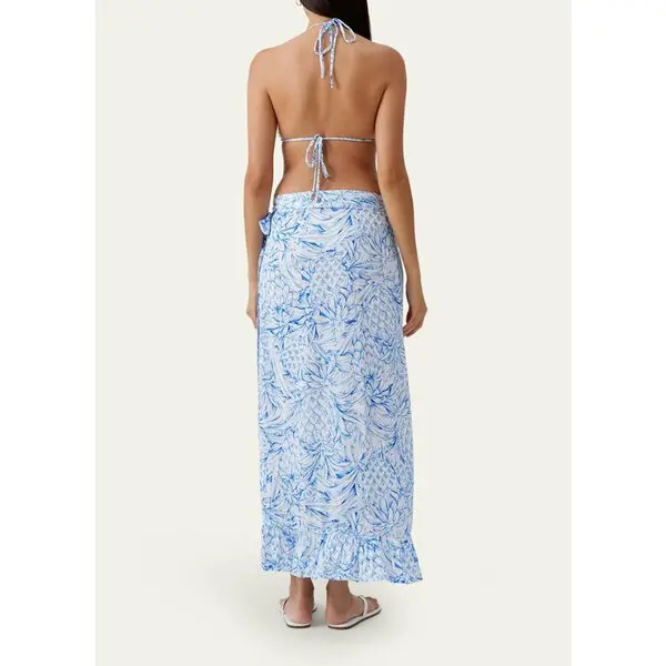 Melissa Odabash Danni Pineapple Wrap Skirt