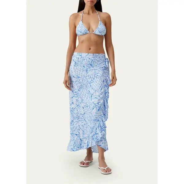Melissa Odabash Danni Pineapple Wrap Skirt