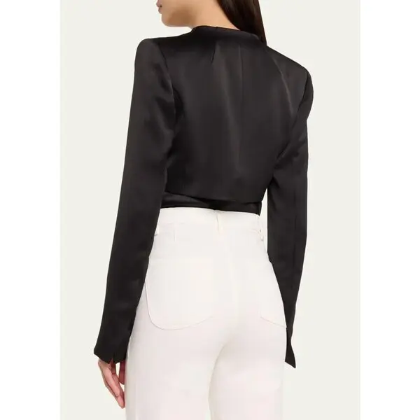 Ramy Brook Gia Long-sleeve Capelet - Black