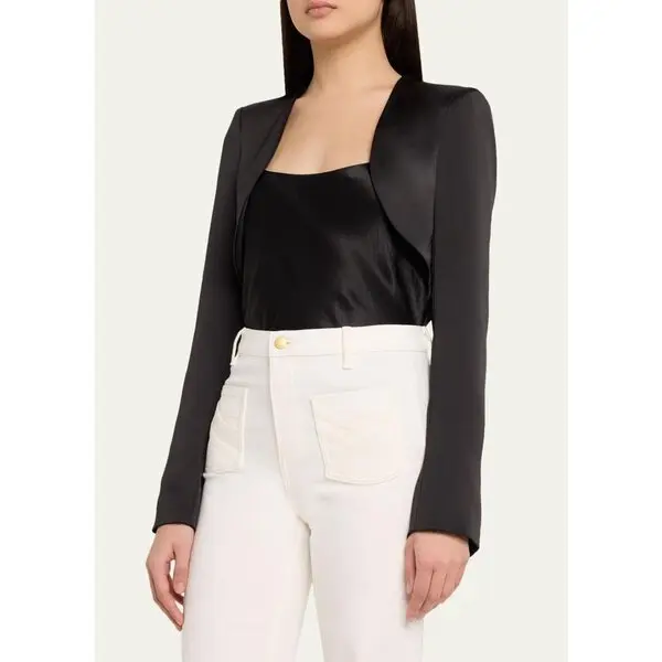Ramy Brook Gia Long-sleeve Capelet - Black