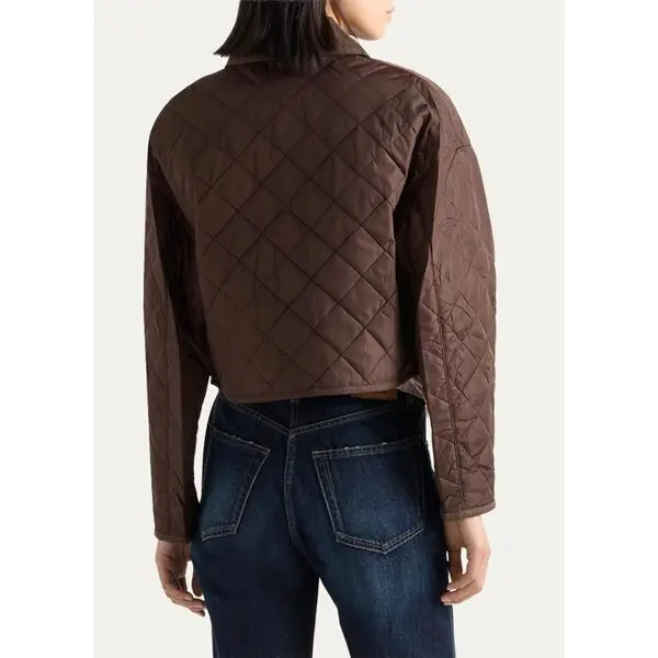 Prada Quilted Corduroy Trim Jacket