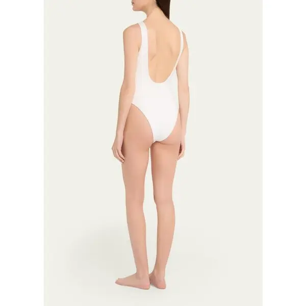 Burberry Sorcha Check Trim One-piece Swimsuit