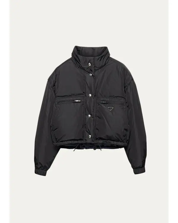 Prada Re-nylon Crop Down Jacket