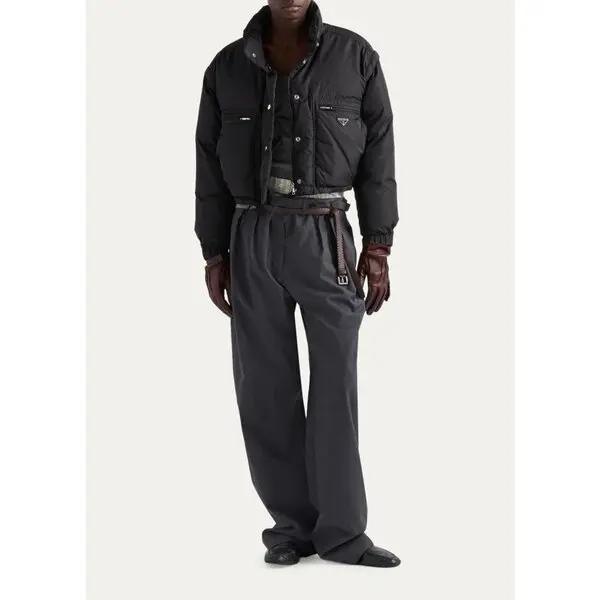 Prada Re-nylon Crop Down Jacket