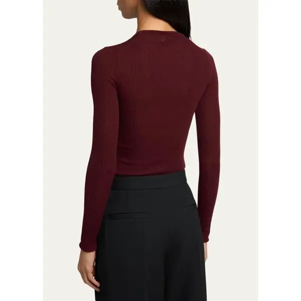 JIL SANDER Ribbed Wool Crewneck Sweater
