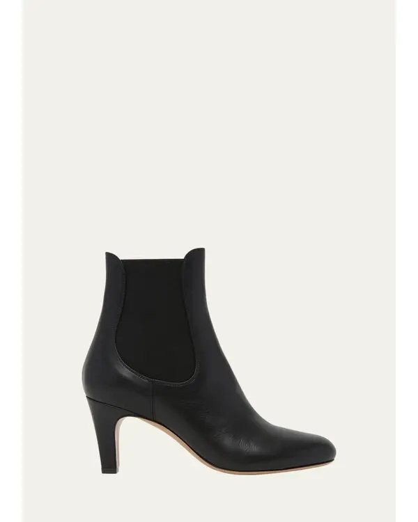 FERRAGAMO 70mm Tenny Leather Ankle Boots