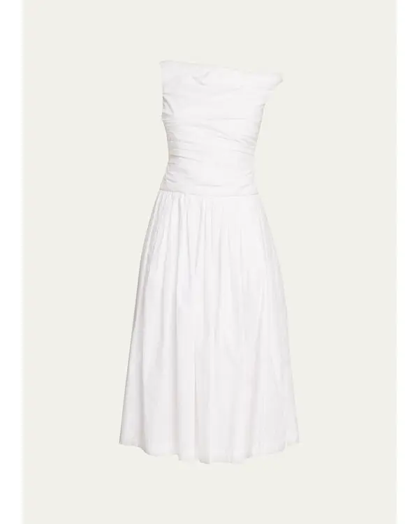 Cara Cara Zora A-line Poplin Midi Dress