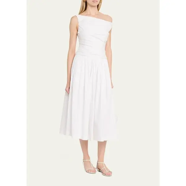 Cara Cara Zora A-line Poplin Midi Dress