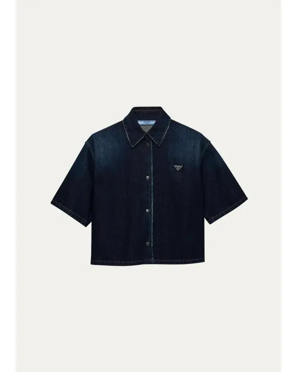 Prada Cotton Cropped Shirt
