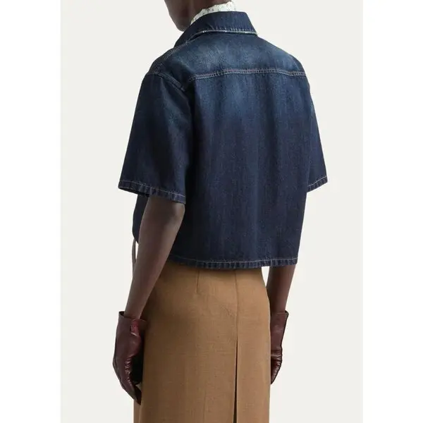 Prada Cotton Cropped Shirt