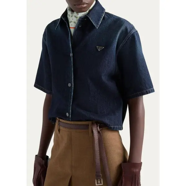 Prada Cotton Cropped Shirt