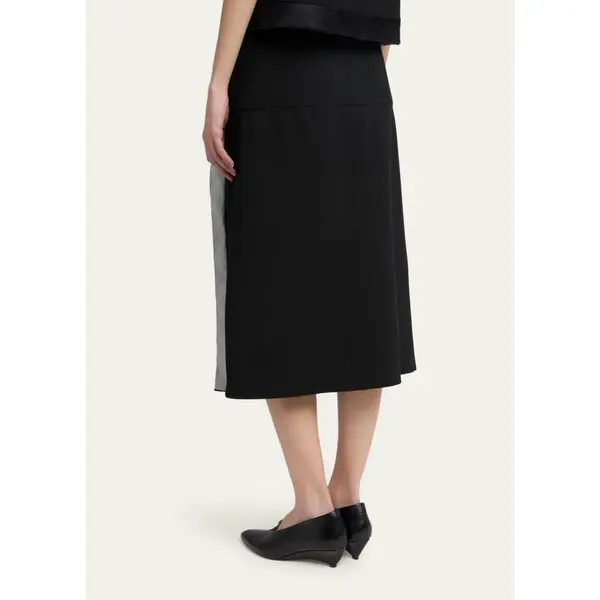 JIL SANDER Slit Paneled Midi Skirt