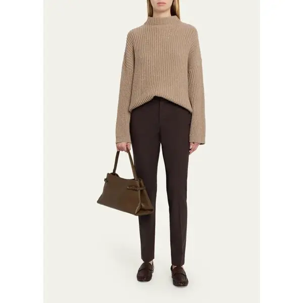 Brunello Cucinelli Essence Grain Leather Top-handle Bag