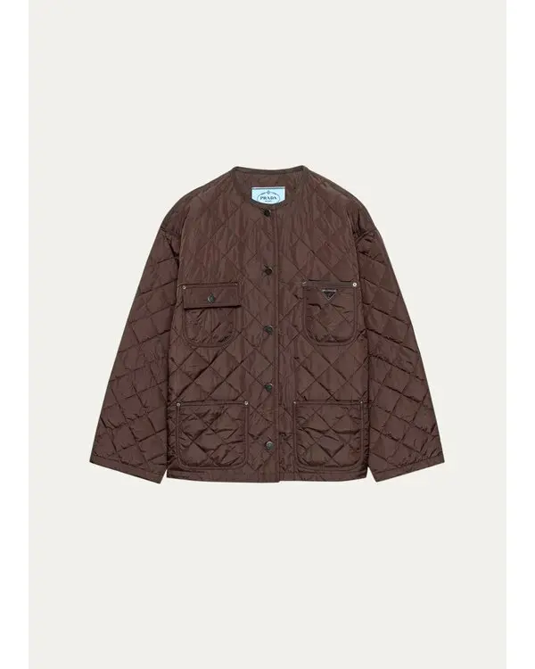Prada Quilted Nylon Jacket - Cocoa