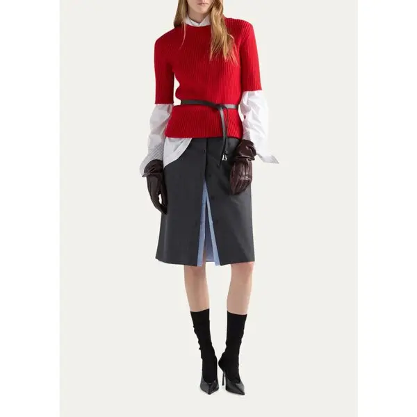 Prada Ribbed Wool Sweater