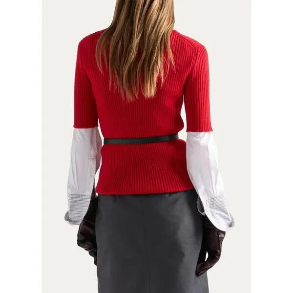Prada Ribbed Wool Sweater