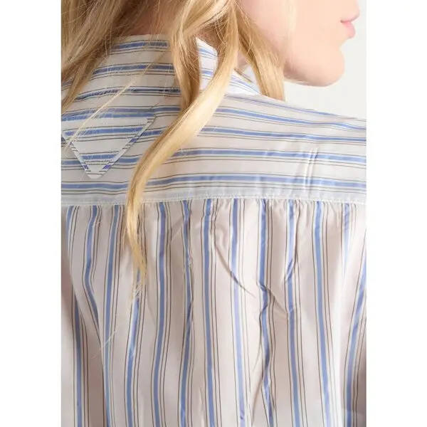 Prada Striped Cupro Short-sleeve Shirt