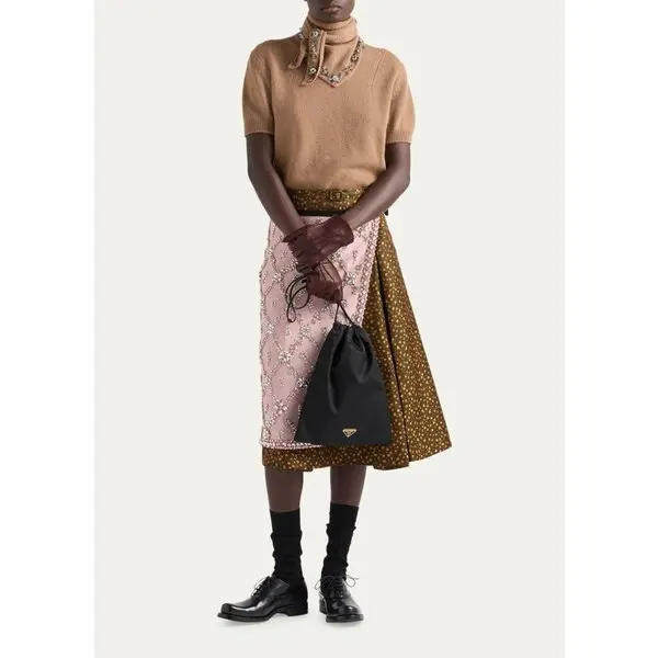 Prada Embellished Cashmere Sweater - Camel