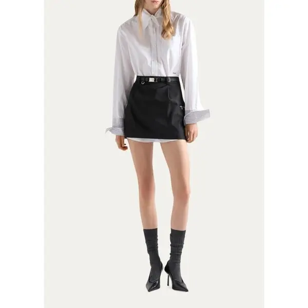 Prada Belted Mini Skirt