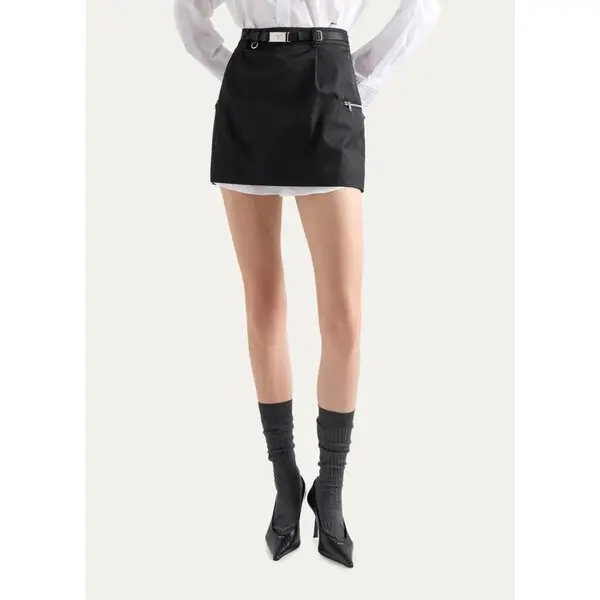 Prada Belted Mini Skirt