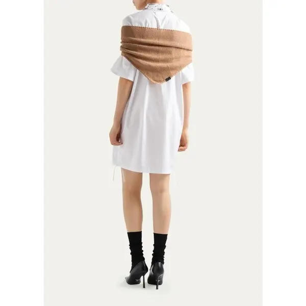 Prada Embellished Cotton-blend Mini Polo Dress