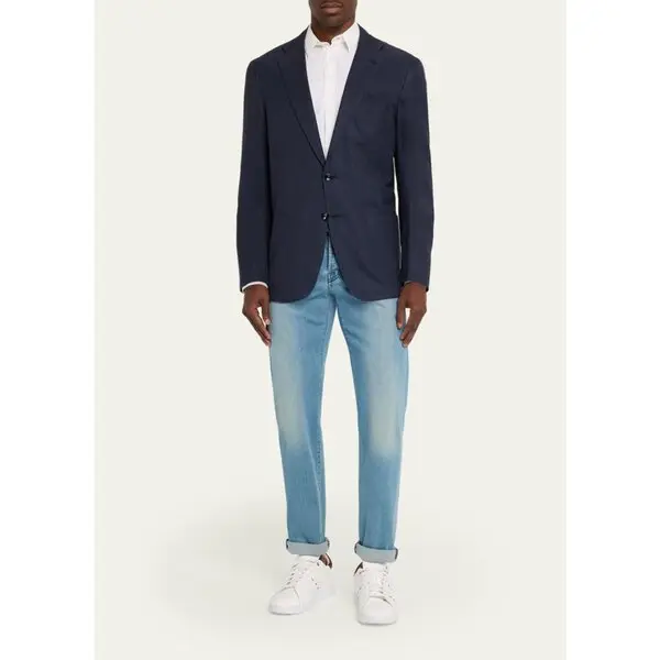 Kiton Washed Cashmere Single-breasted Jacket