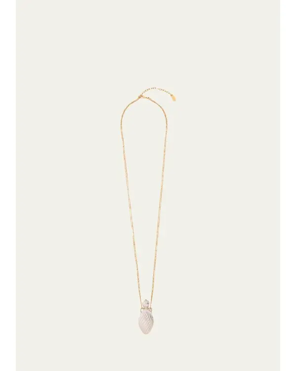 Chloé Mirror Wavy Pendant Necklace - Gold