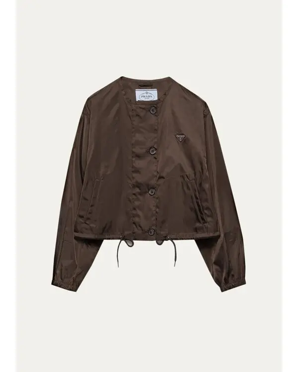 Prada Logo Drawstring Hem Jacket
