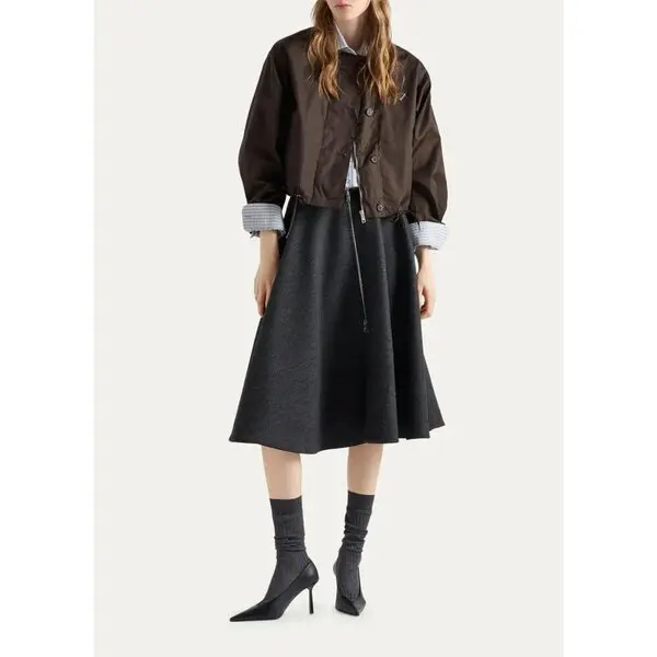 Prada Logo Drawstring Hem Jacket
