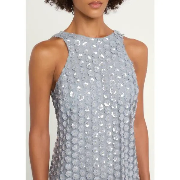 THE NEW ARRIVALS ILKYAZ OZEL Bixi Sequined Feather-trim Minidress