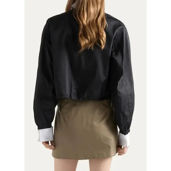 Prada Belted Cotton-blend Mini Skirt