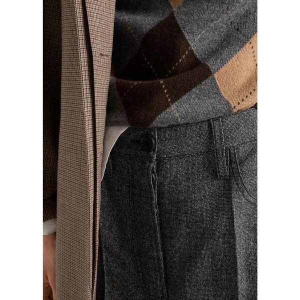 Prada Mouline Wool Wide-leg Pants - Nero