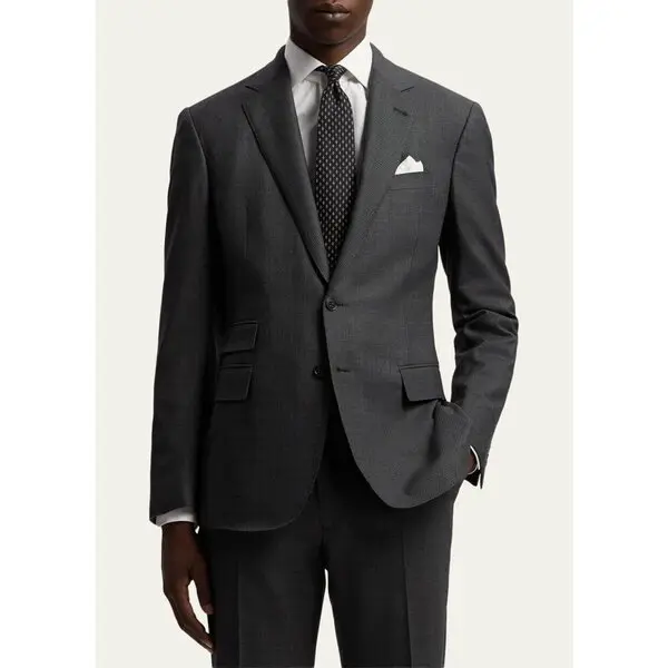 Ralph Lauren Purple Label Kent Hand-tailored Wool Birdseye Suit