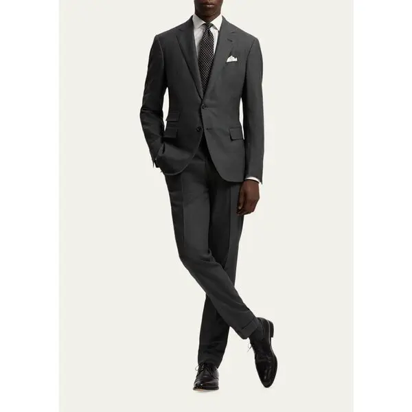 Ralph Lauren Purple Label Kent Hand-tailored Wool Birdseye Suit