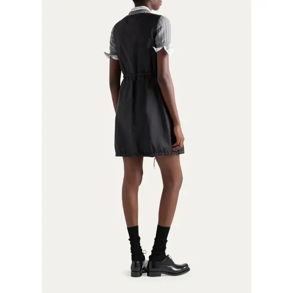 Prada Drawstring Sleeveless Mini Dress