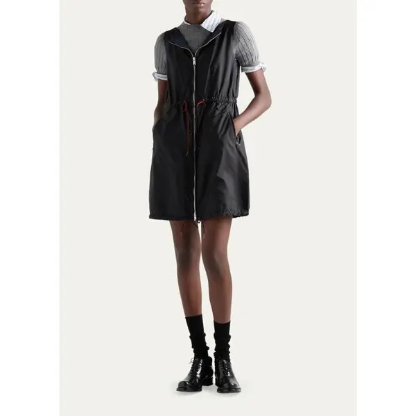 Prada Drawstring Sleeveless Mini Dress