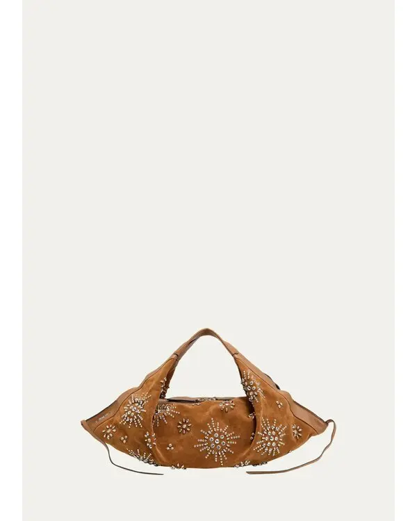 3.1 Phillip Lim Luna Studded Faux Suede Top-handle Bag