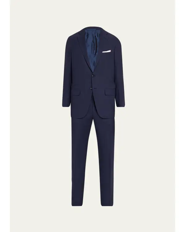 Kiton Mini-check Wool Modern Fit Two-piece Suit