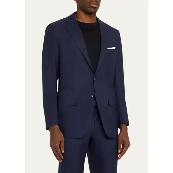 Kiton Mini-check Wool Modern Fit Two-piece Suit