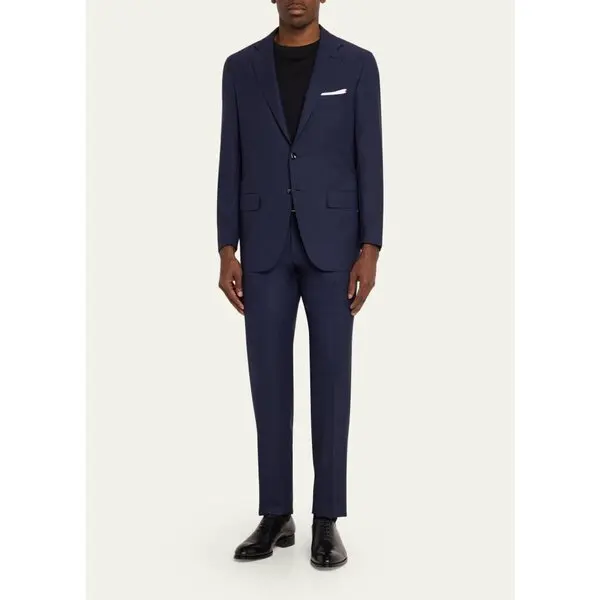 Kiton Mini-check Wool Modern Fit Two-piece Suit